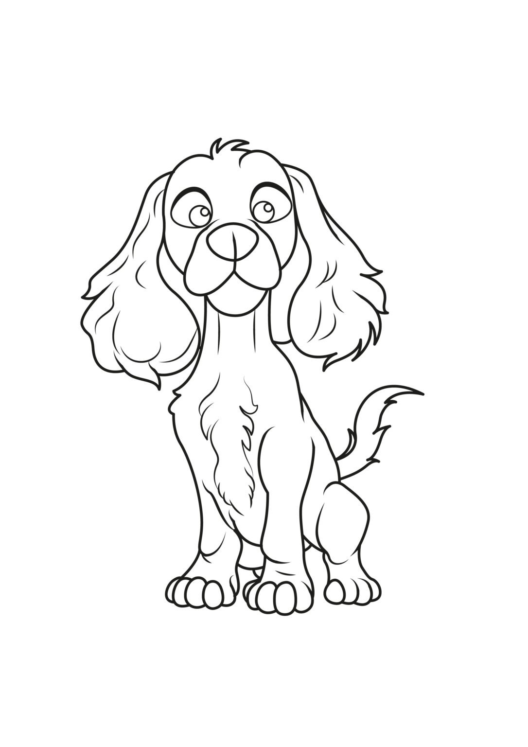 Cocker Spaniel Coloring Pages - ColoringDraft.com