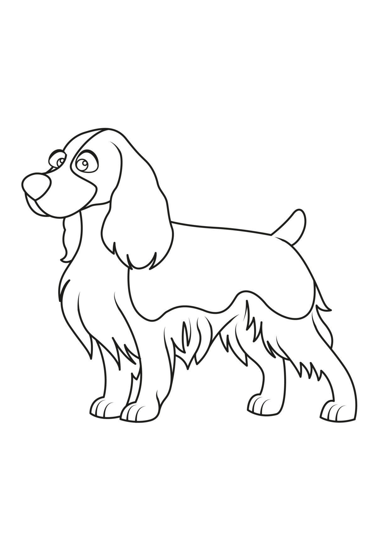 English Springer Spaniel Coloring Pages - ColoringDraft.com