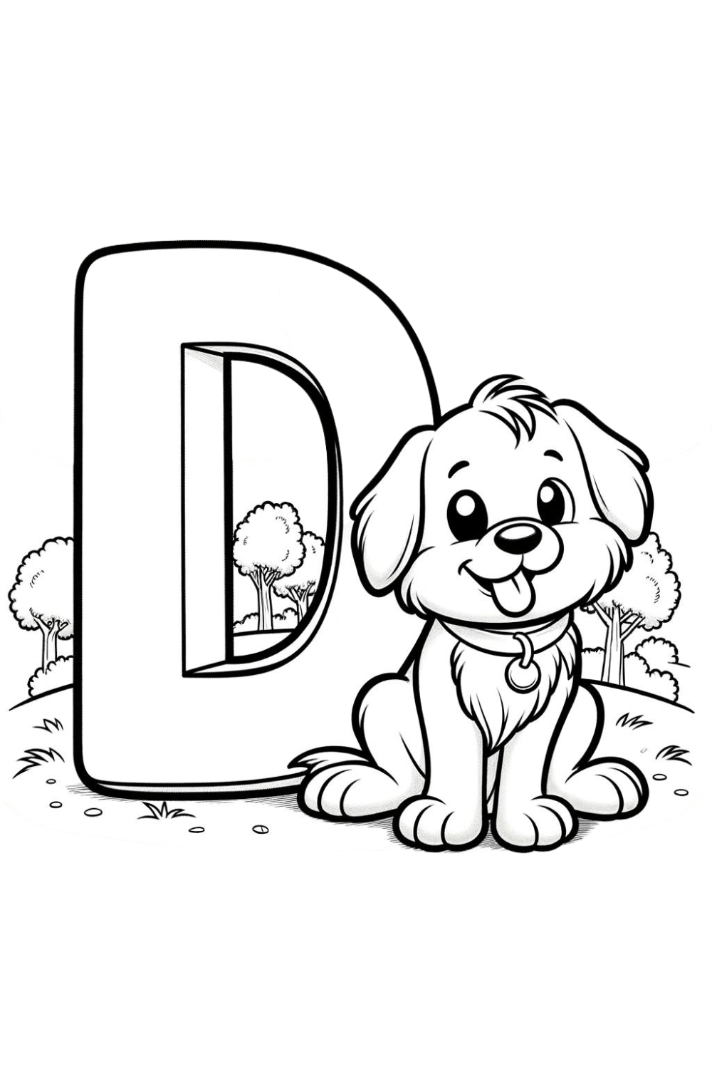 Letter D Coloring Pages - ColoringDraft.com