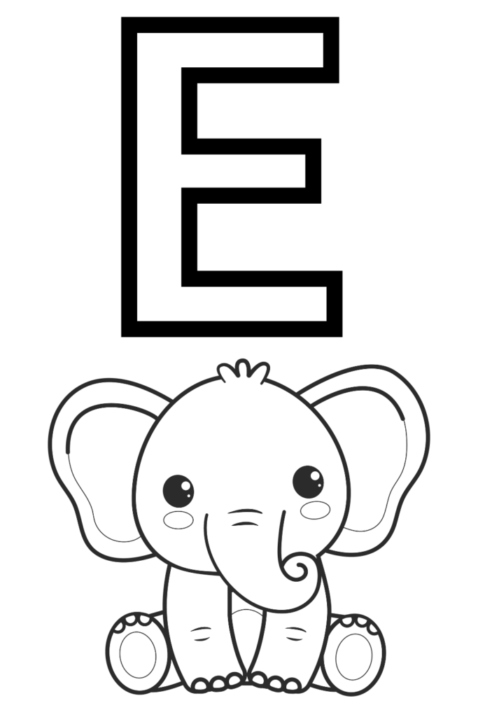 Letter E Coloring Pages - ColoringDraft.com