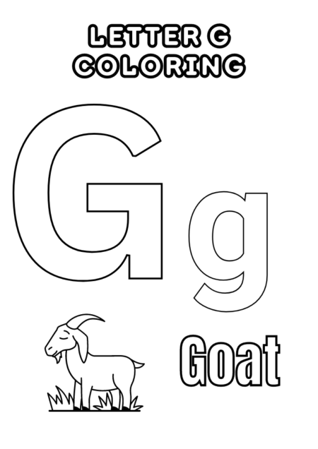 Letter G Coloring Pages - ColoringDraft.com