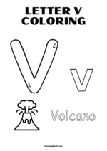 Letter V Coloring Pages - ColoringDraft.com