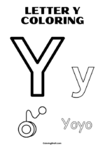 Letter Y Coloring Pages - ColoringDraft.com