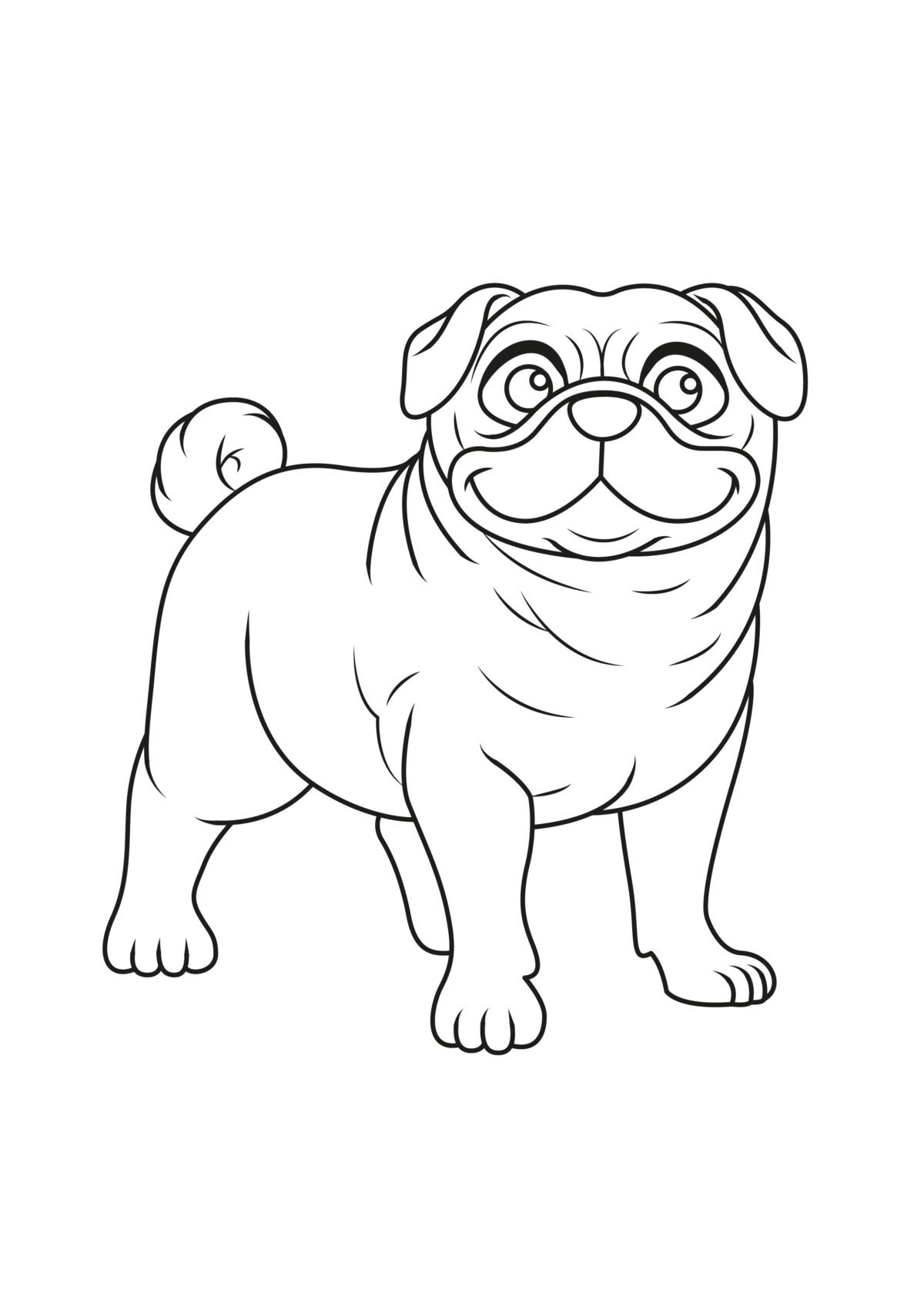Pug Coloring Pages - ColoringDraft.com