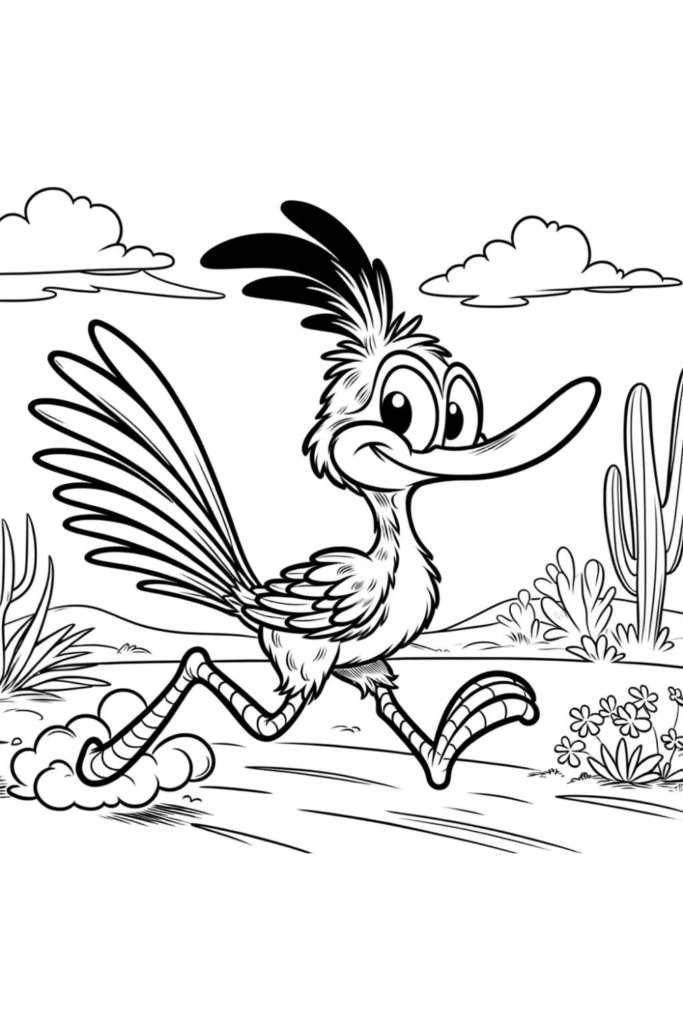 Roadrunner Coloring Pages - ColoringDraft.com