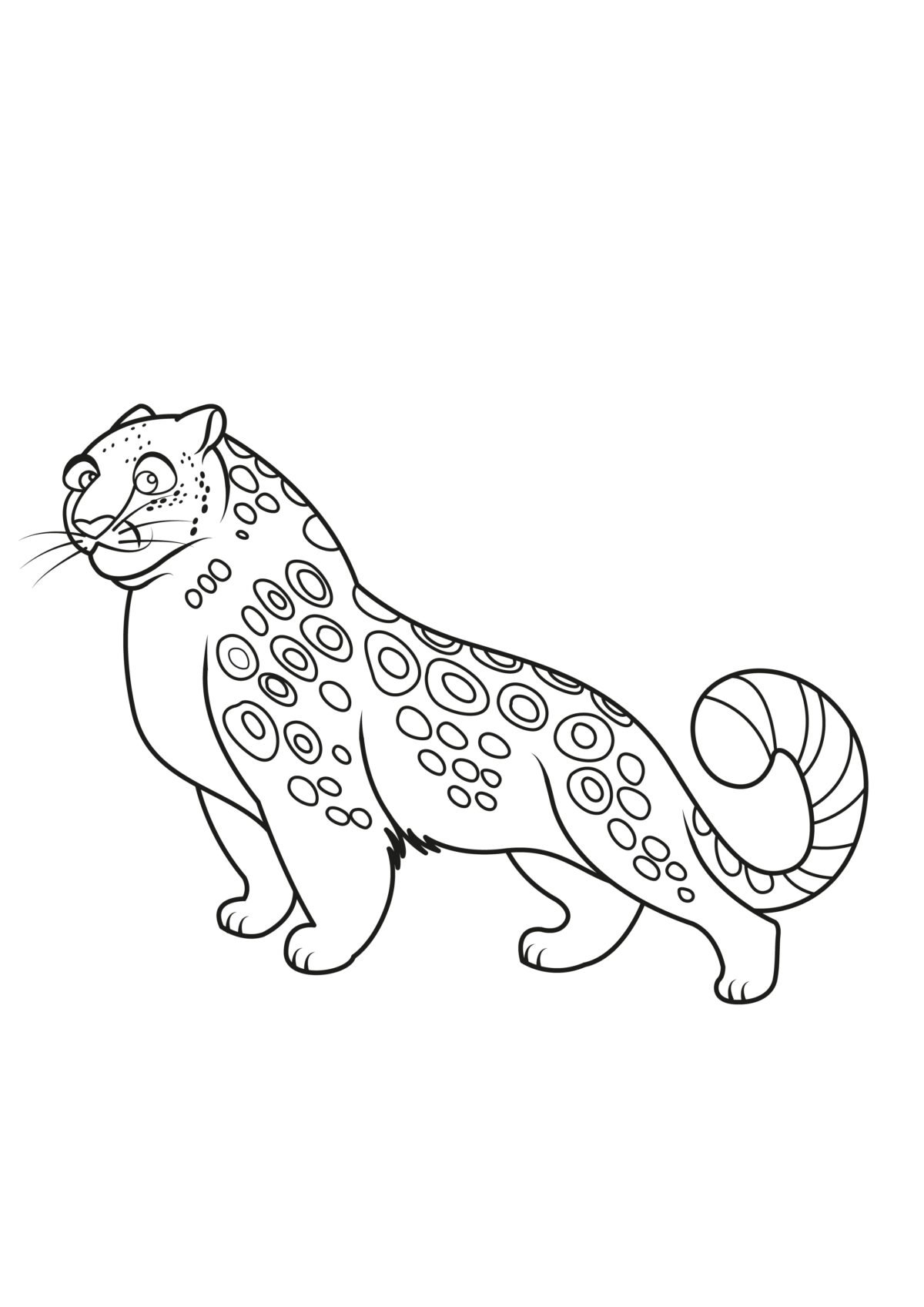 Snow Leopard Coloring Pages - ColoringDraft.com