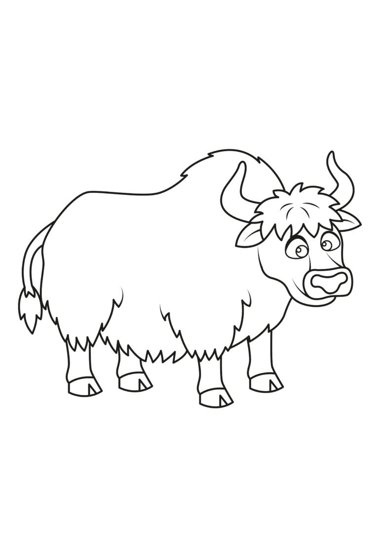Yak Coloring Pages - ColoringDraft.com