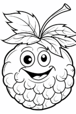 Funny Cartoon Raspberry Coloring Pages - ColoringDraft.com