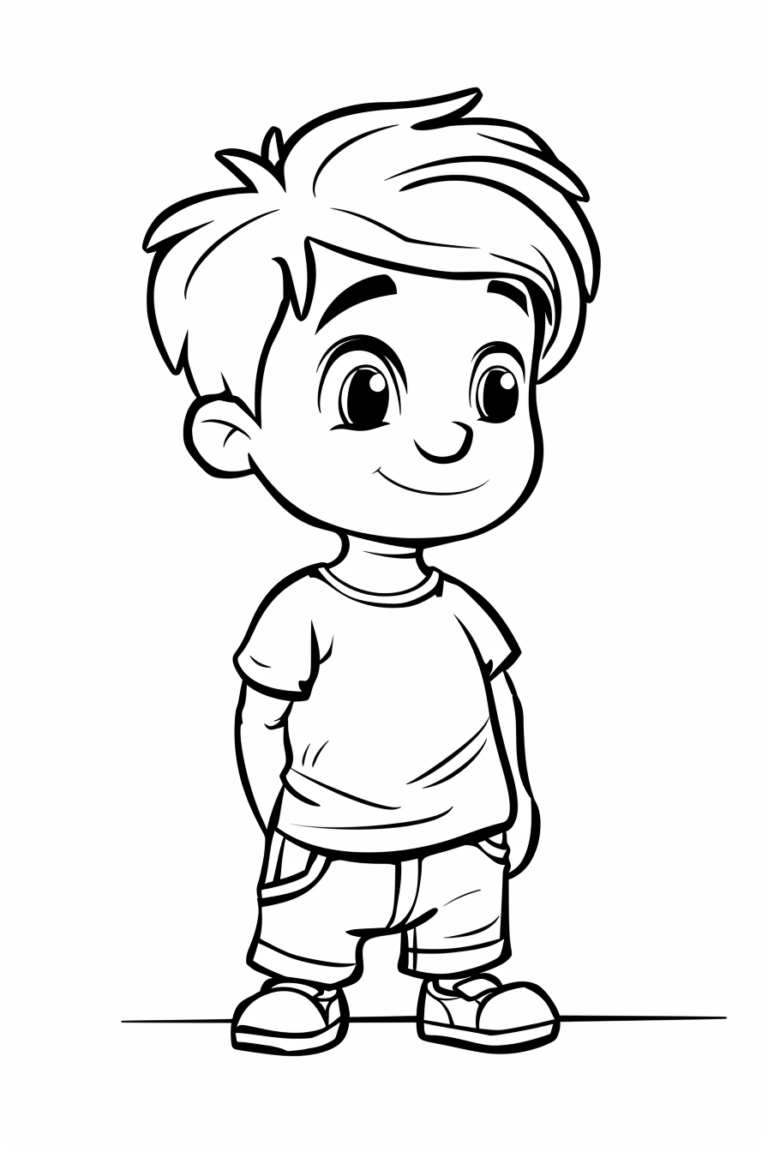 Boy Coloring Pages - ColoringDraft.com