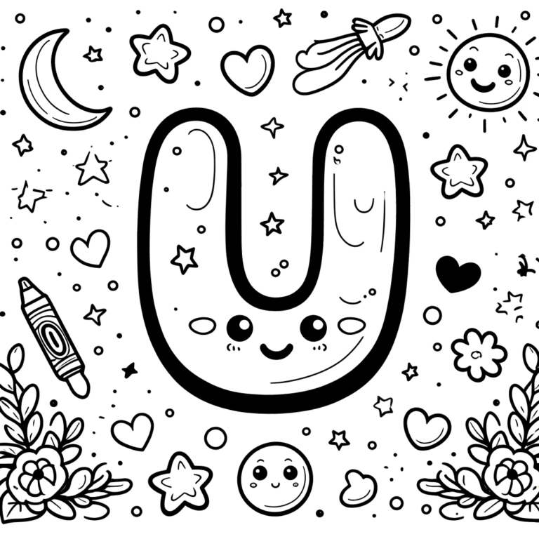 Letter U Coloring Pages - ColoringDraft.com