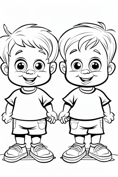 Twin Coloring Pages - ColoringDraft.com