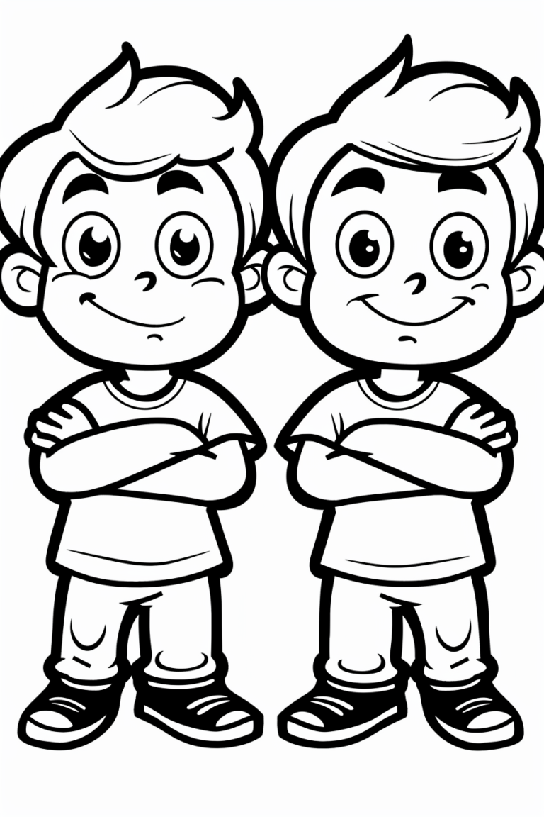 Twin Coloring Pages - ColoringDraft.com