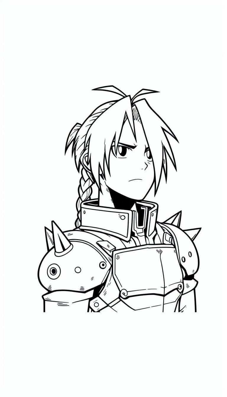 Edward Elric Coloring Pages - ColoringDraft.com