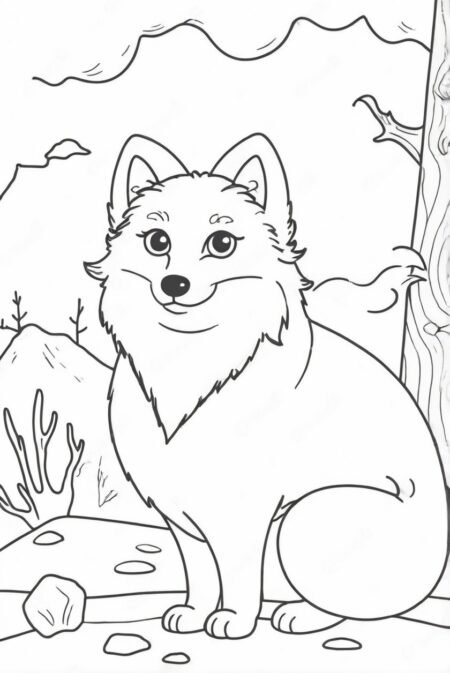 Arctic Fox Coloring Pages - ColoringDraft.com