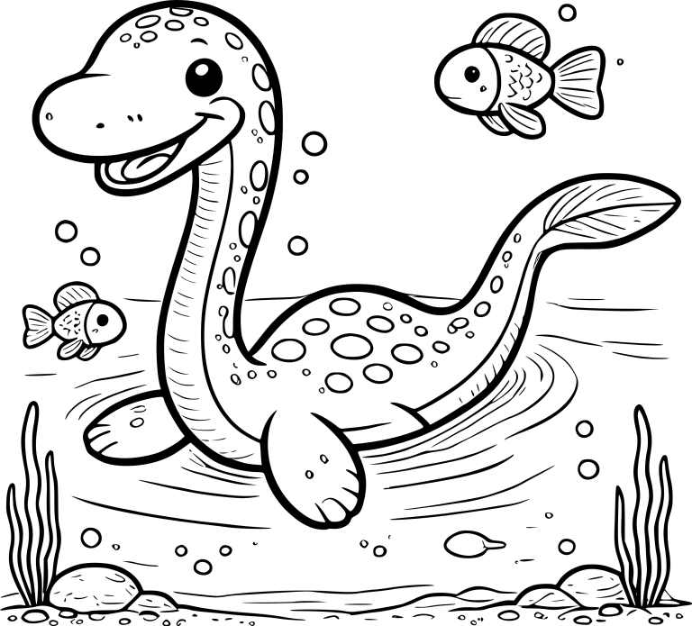 Plesiosaurus Coloring Pages - ColoringDraft.com