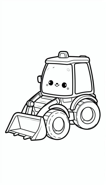 Backhoe Loader Coloring Pages - ColoringDraft.com