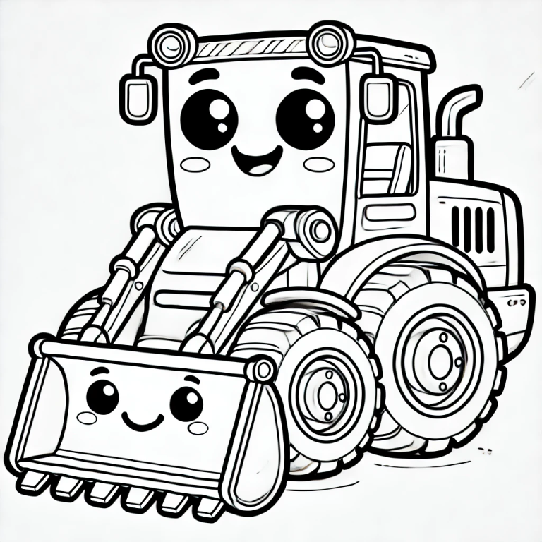 Wheel Loader Coloring Pages - ColoringDraft.com