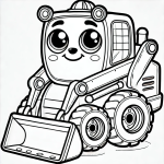 Wheel Loader Coloring Pages - ColoringDraft.com
