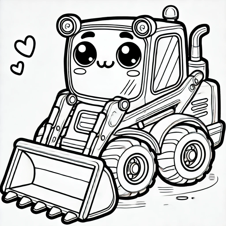 Wheel Loader Coloring Pages - ColoringDraft.com