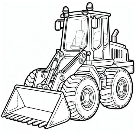 Wheel Loader Coloring Pages - ColoringDraft.com
