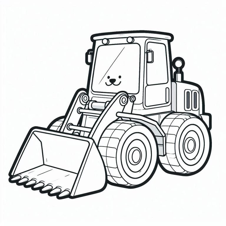 Wheel Loader Coloring Pages - ColoringDraft.com