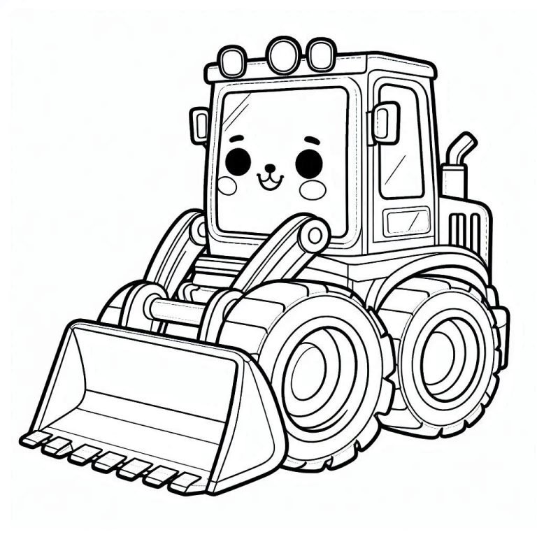 Wheel Loader Coloring Pages - ColoringDraft.com