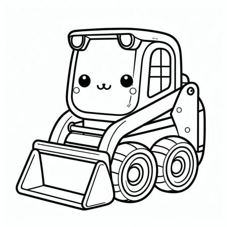 Skid Steer Loader Coloring Pages - ColoringDraft.com