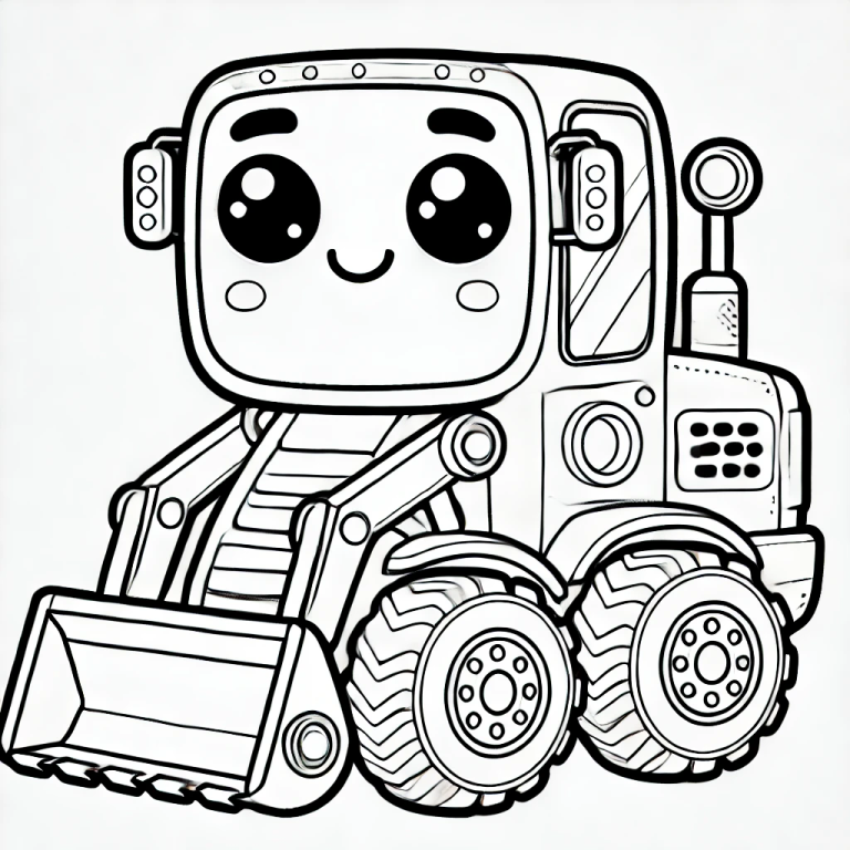 Wheel Loader Coloring Pages - ColoringDraft.com