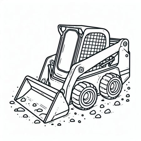 Skid Steer Loader Coloring Pages - ColoringDraft.com